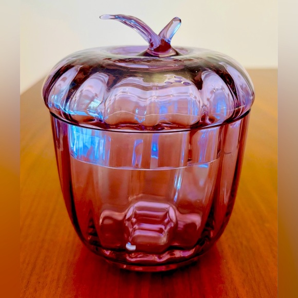 Accents | Vintage Glass Appleshaped Container | Poshmark